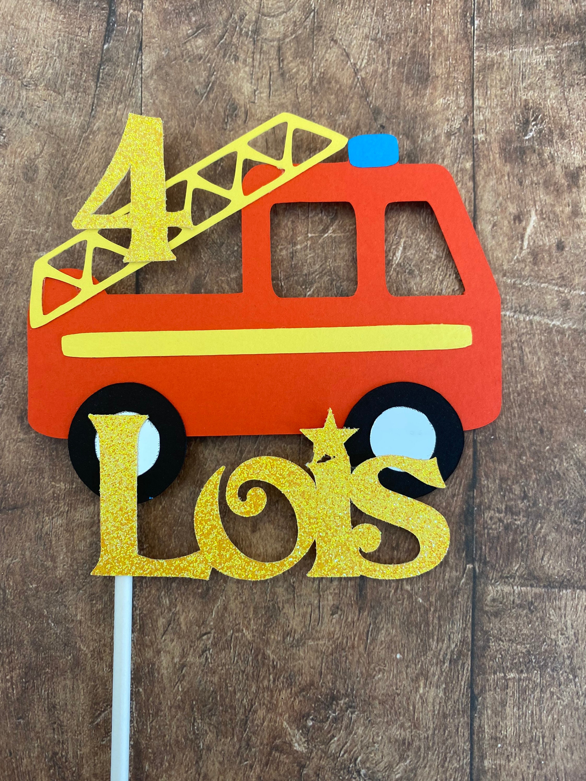 Fire Engine Cake Topper Fire Truck Cake Decoration Can Be - Etsy UK