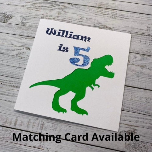 Dinosaur Cake Topper Personalized Dinosaur Glitter Cake Topper – T-Rex ...