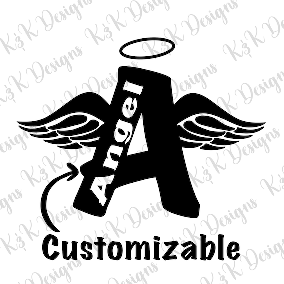 Letters With Wings PNG ABC in Memory Of Angel in Heaven - Etsy