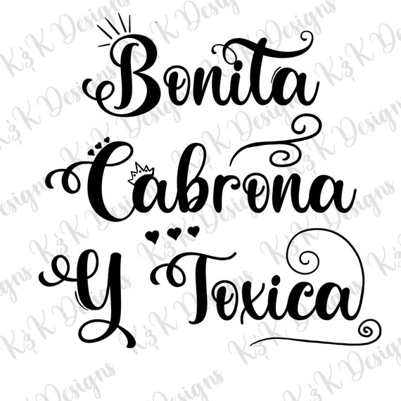 Bonita Cabrona Y Toxica PNG PNG Digital Download Waterslide - Etsy