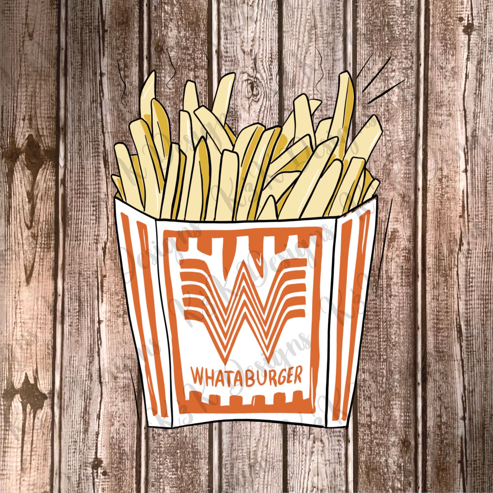 Whataburger fries PNG, fast food PNG - Etsy Italia