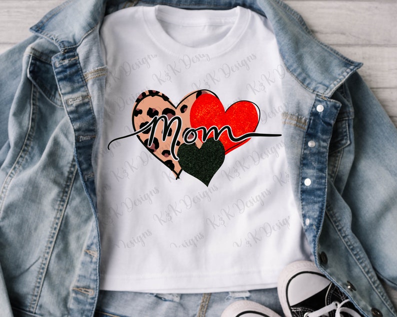 Cheetah Heart PNG, Red Heart, Mothers Day - Etsy