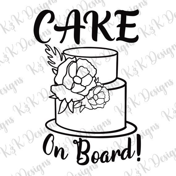 Cake on Board PNG Baker Car Decal PNG - Etsy