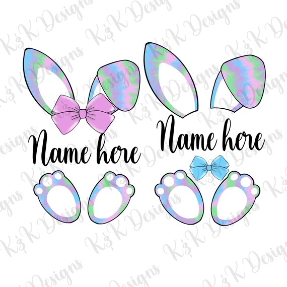 Easter Bunny PNG Rabbit Girl Bunny Boy Bunny Name Ears - Etsy