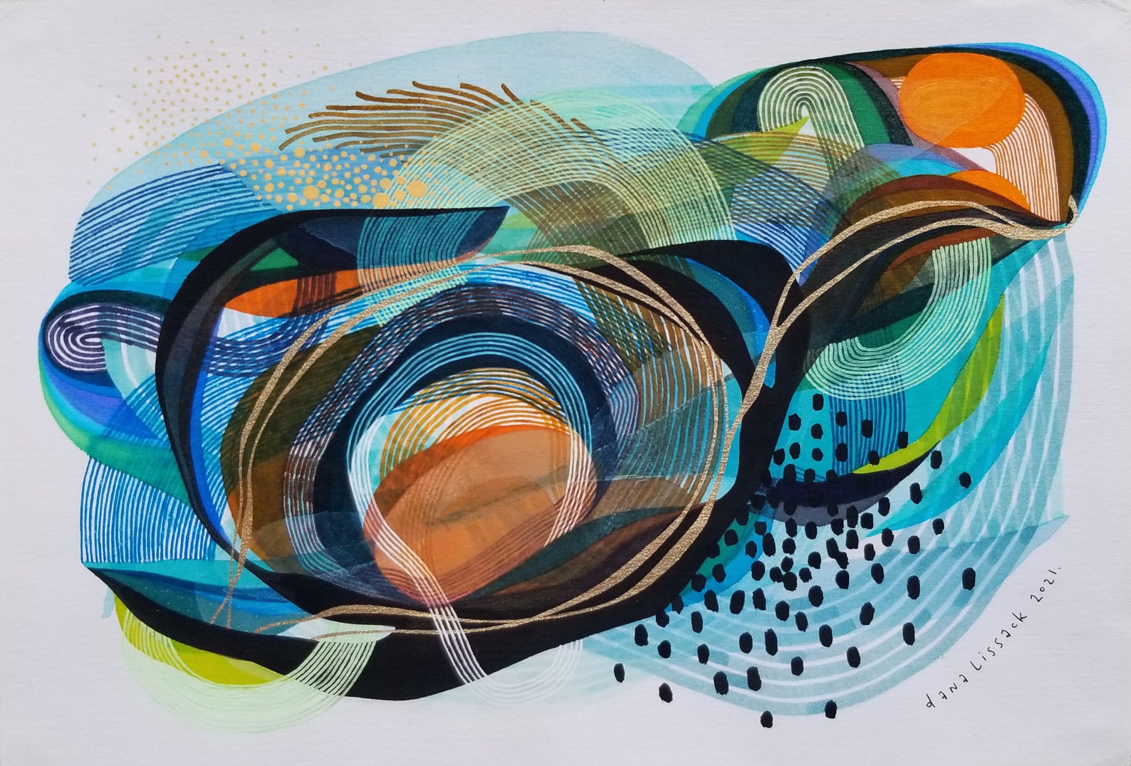 Ilustración de arte abstracto original | Etsy