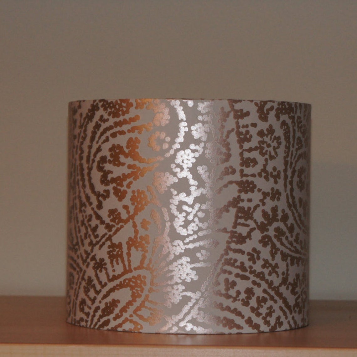 20cm Silver Lampshade With Metallic Lining - Etsy UK