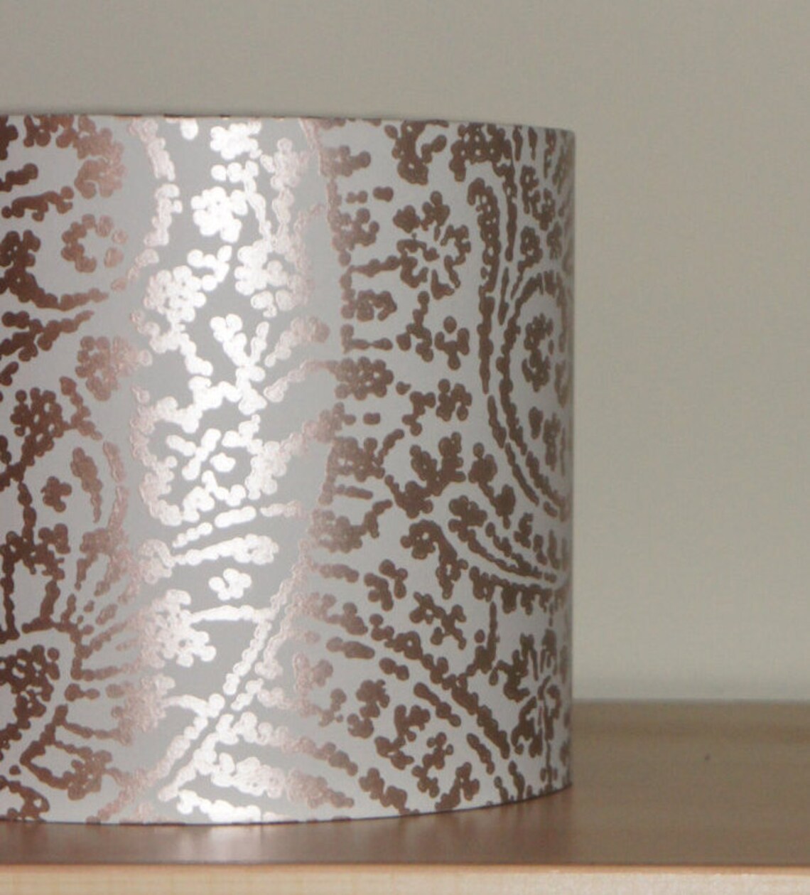 20cm Silver Lampshade With Metallic Lining - Etsy UK