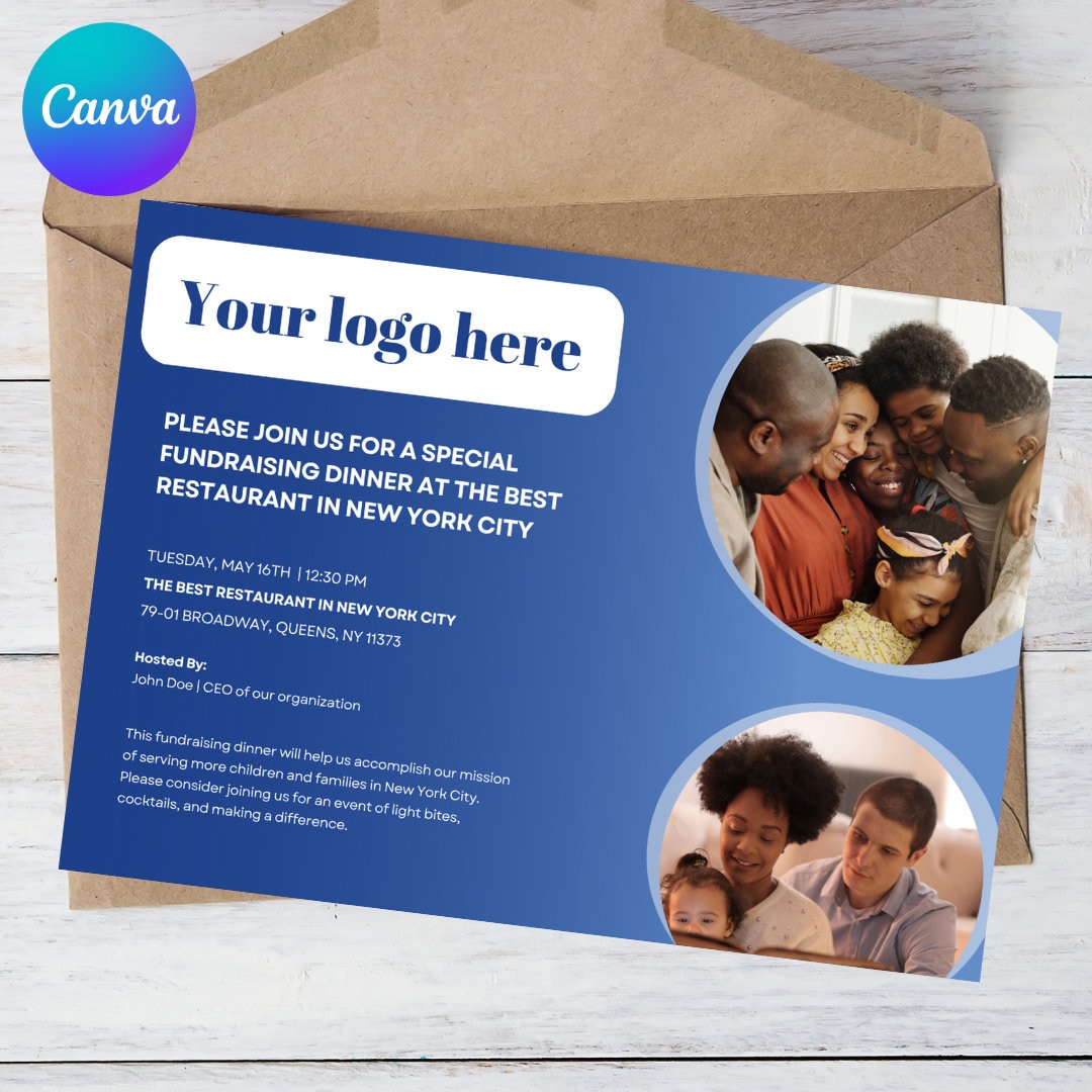 Fundraising Dinner Invitation, Donor Event Invite, Cultivation Event ...