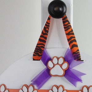 Clemson Door Hanger Sign, Clemson Tigers Door Hanger, Welcome Sign ...