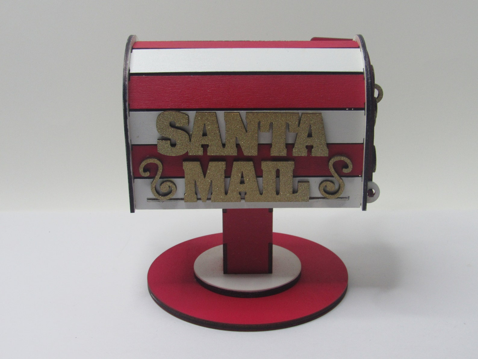 Santa Mailbox for Kids, Christmas Mailbox Decor, Tabletop Display ...