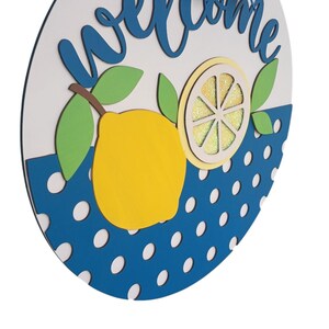 Lemon Welcome Sign – Summer Front Door Decor or Housewarming Gift Idea ...
