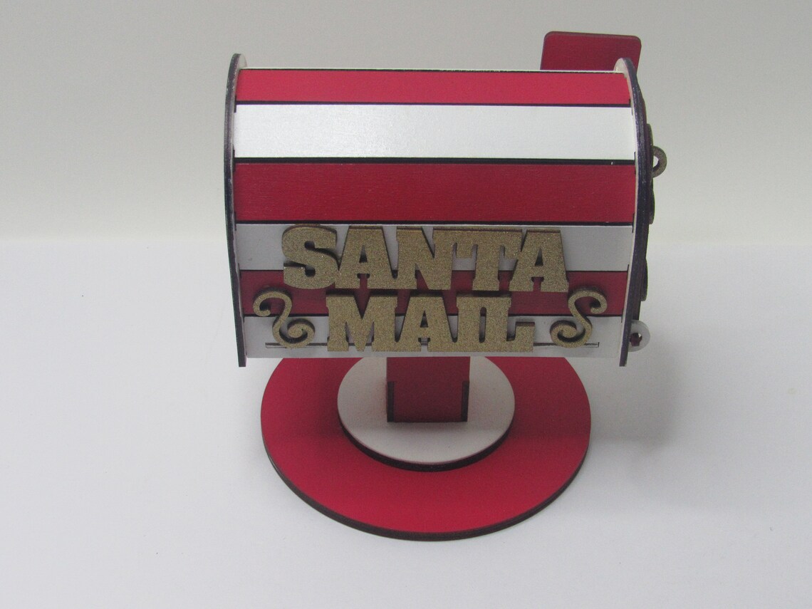 Santa Mailbox for Kids, Christmas Mailbox Decor, Tabletop Display ...