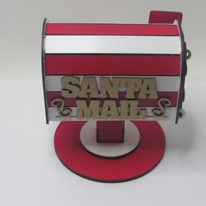 Santa Mailbox for Kids, Christmas Mailbox Decor, Tabletop Display ...
