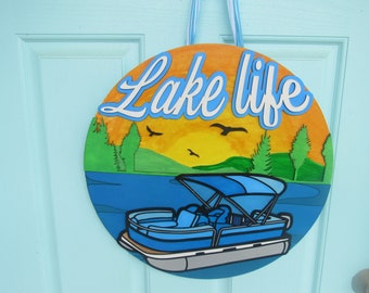 Front Door Decor / Lake House / Lake House Front Door Wreath / Lake ...