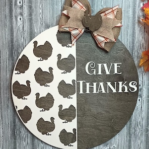 Thanksgiving Door Hanger | Fall Decor Wall Sign | Fall Lover Gift ...