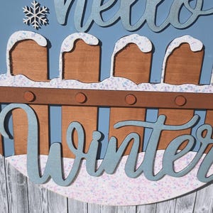 Hello Winter Door Hanger With Snowflake – Seasonal Front Door Decor - Etsy