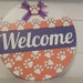 Clemson Door Hanger Sign, Clemson Tigers Door Hanger, Welcome Sign ...