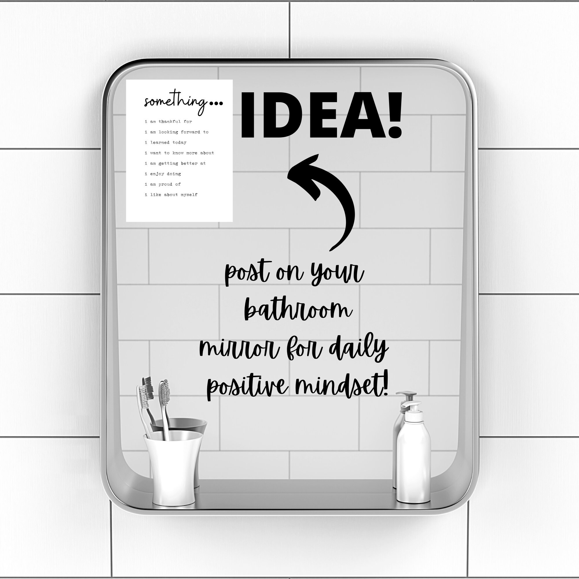 POSITIVE MINDSET POSTER - Printable Pdf - Etsy