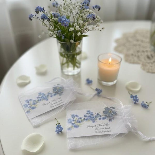 Forget Me Not Badge - Etsy UK