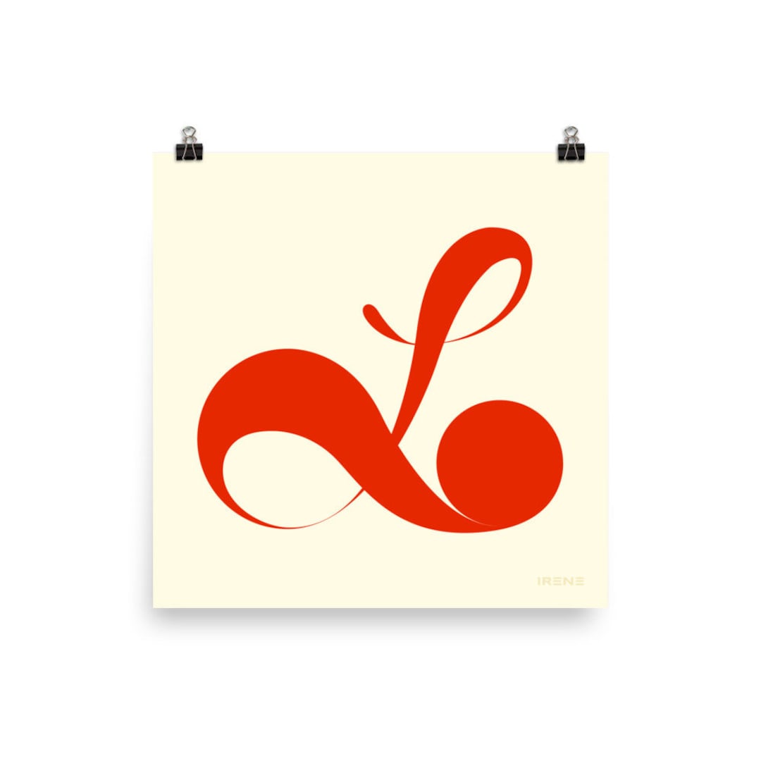 Retro Letter L - Square Art Print - Etsy