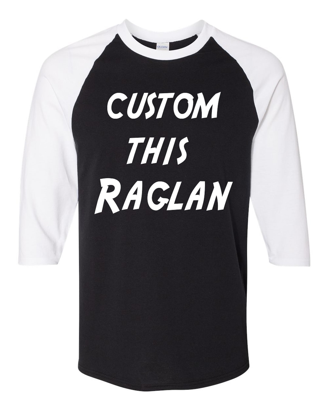 Customize Raglan Three-quarter Sleeve T-shirt-custom Shirts-custom Tee ...
