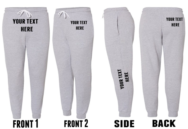 BELLA + Canvas-unisex Joggers-personalized Custom Print-custom Jogger ...