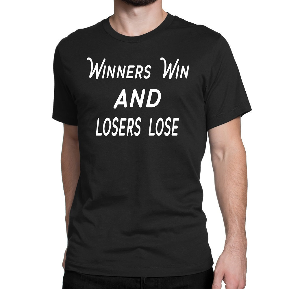 Men's Winners Win and Losers Lose T-shirt-workout Shirt-gym Shirt-gym ...