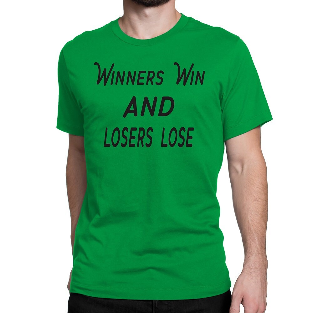 Men's Winners Win and Losers Lose T-shirt-workout Shirt-gym Shirt-gym ...