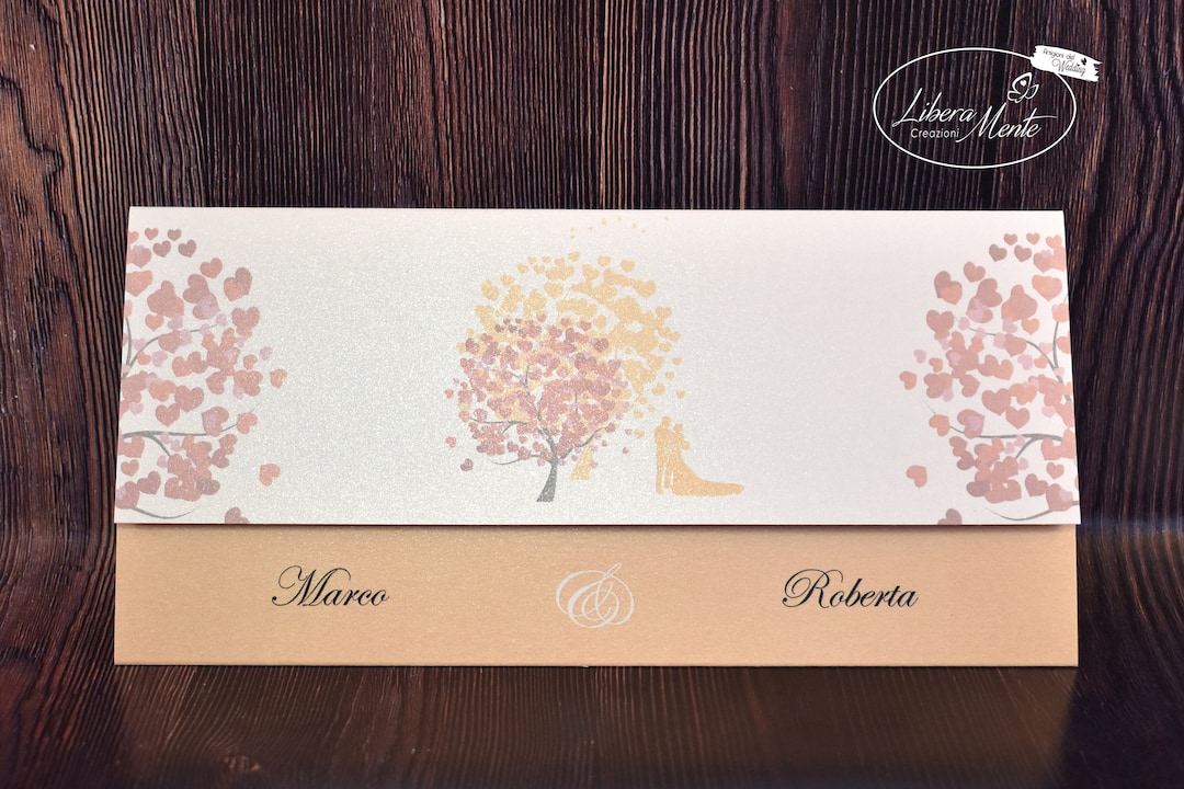 INVITATIONS WEDDING Invitation Tree of Life Theme in White Pearl Paper ...