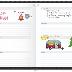 CAMPING, Digital Stickers - Hand Drawn, Pre-cropped Pngs, Goodnotes ...