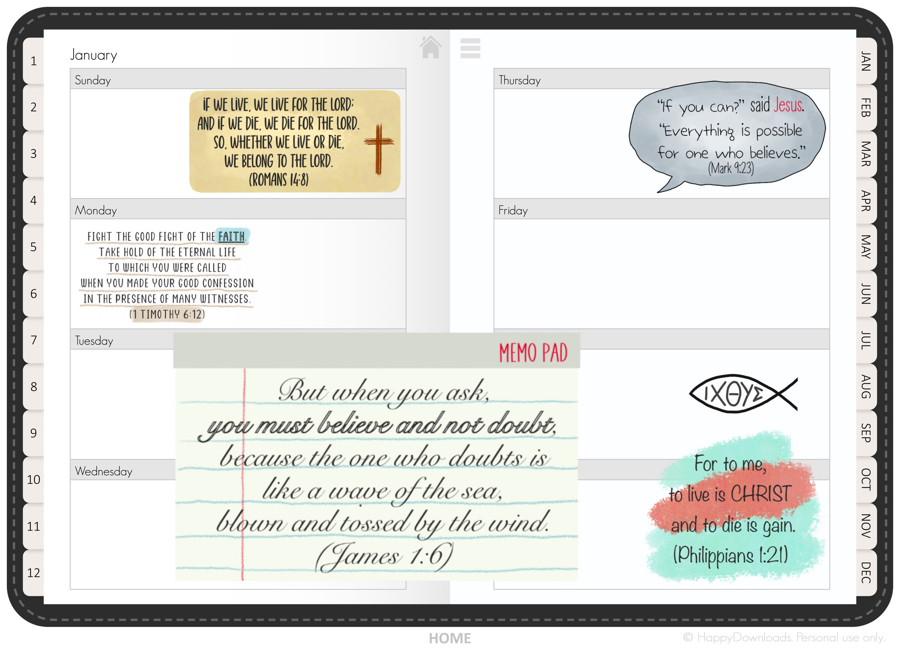 Bible Verses Digital Stickers - Hand Drawn, Pre-cropped Pngs, Goodnotes ...