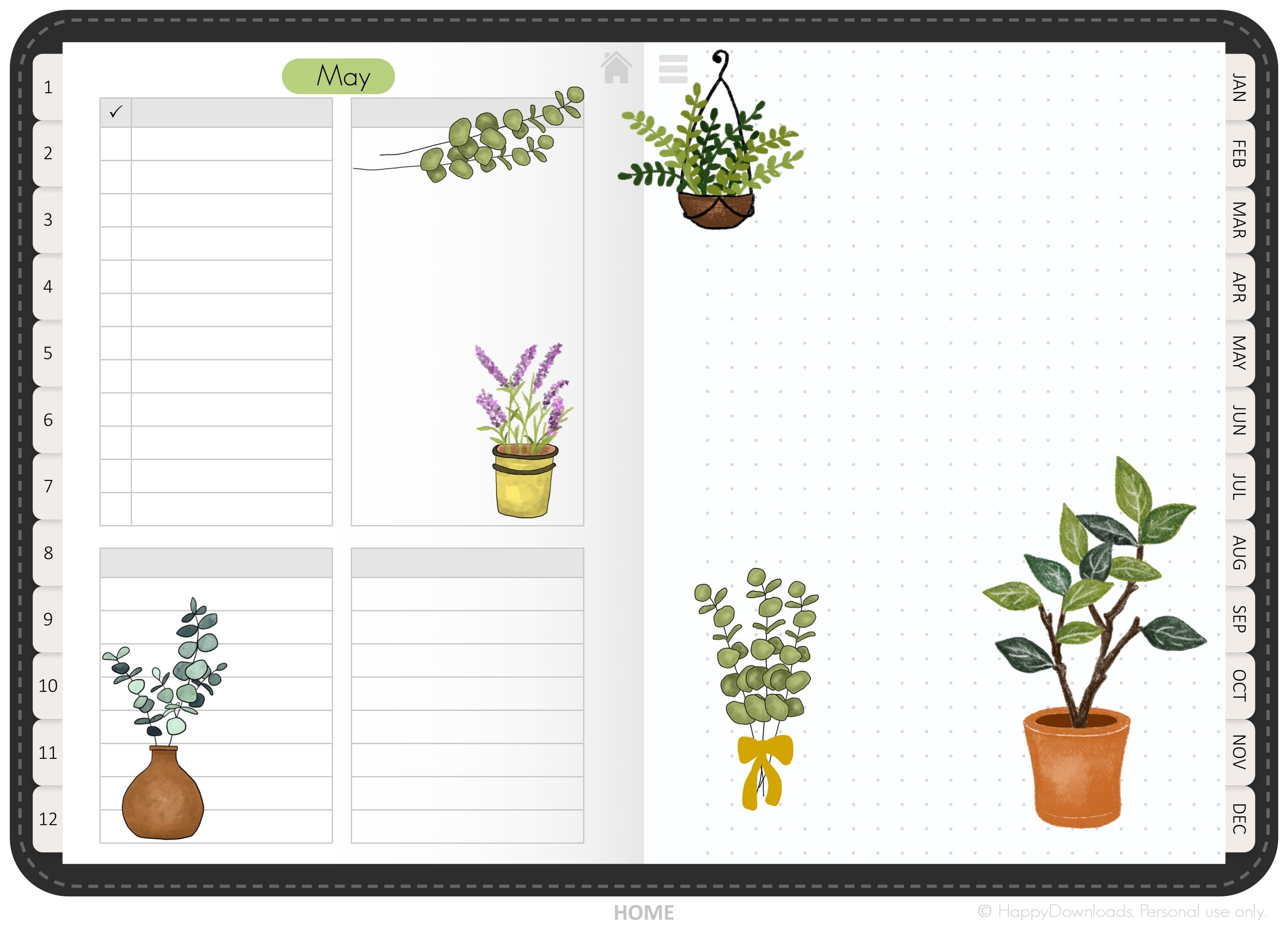 PLANT, Digital Stickers - Hand Drawn, Pre-cropped Pngs, Goodnotes ...