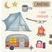 CAMPING, Digital Stickers - Hand Drawn, Pre-cropped Pngs, Goodnotes ...
