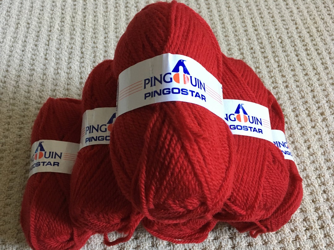 Pingostar by Pingouin in Red - Wool Acrylic Blend - Made in France - Etsy
