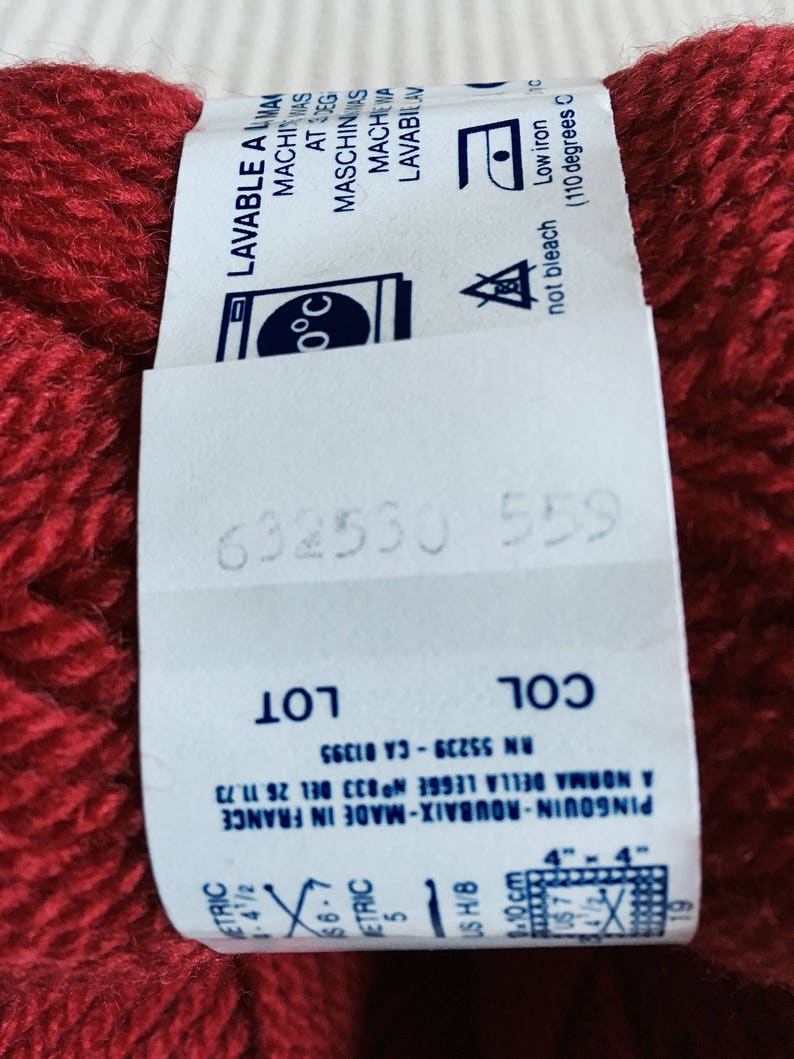 Pingostar by Pingouin in Red - Wool Acrylic Blend - Made in France - Etsy