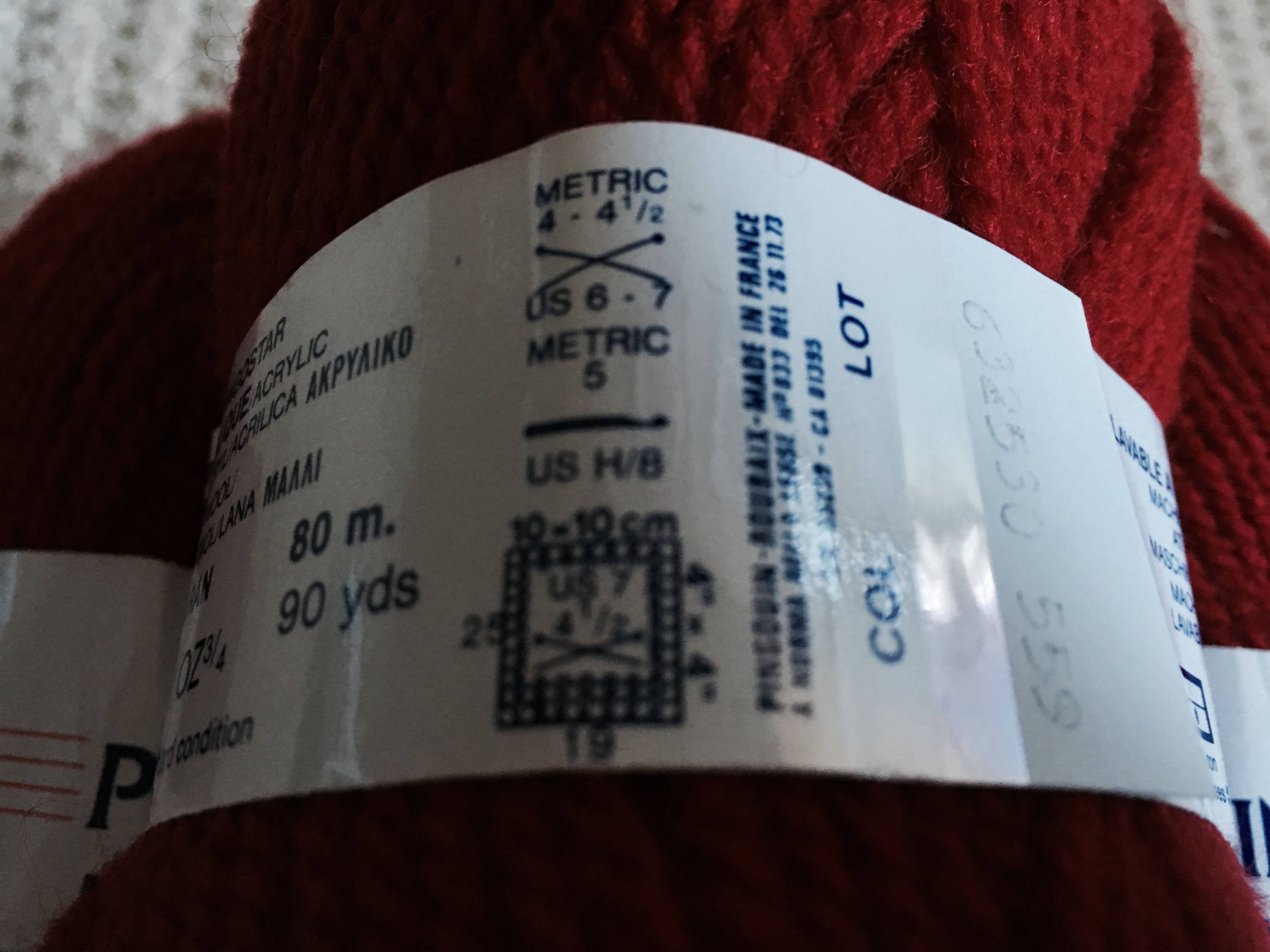 Pingostar by Pingouin in Red - Wool Acrylic Blend - Made in France - Etsy