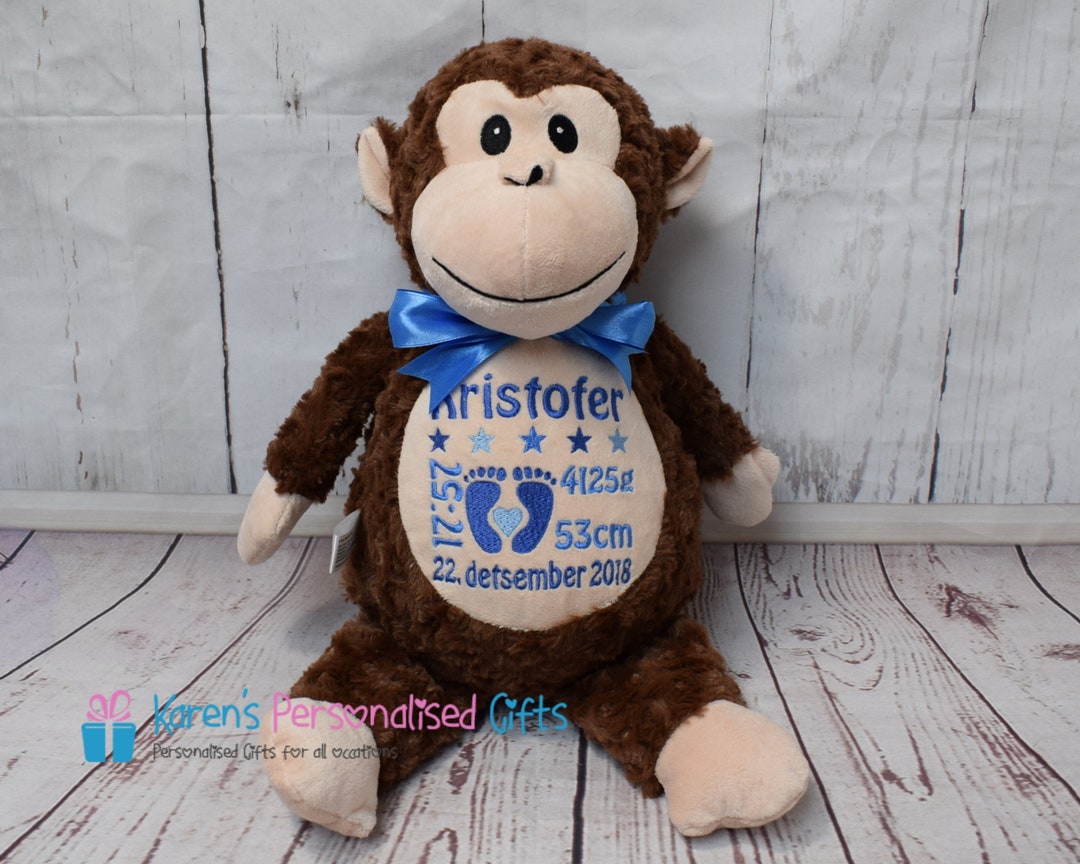 Personalised Teddy Bear, Monkey Cubby Bear, Cubbies Personalised Gift ...