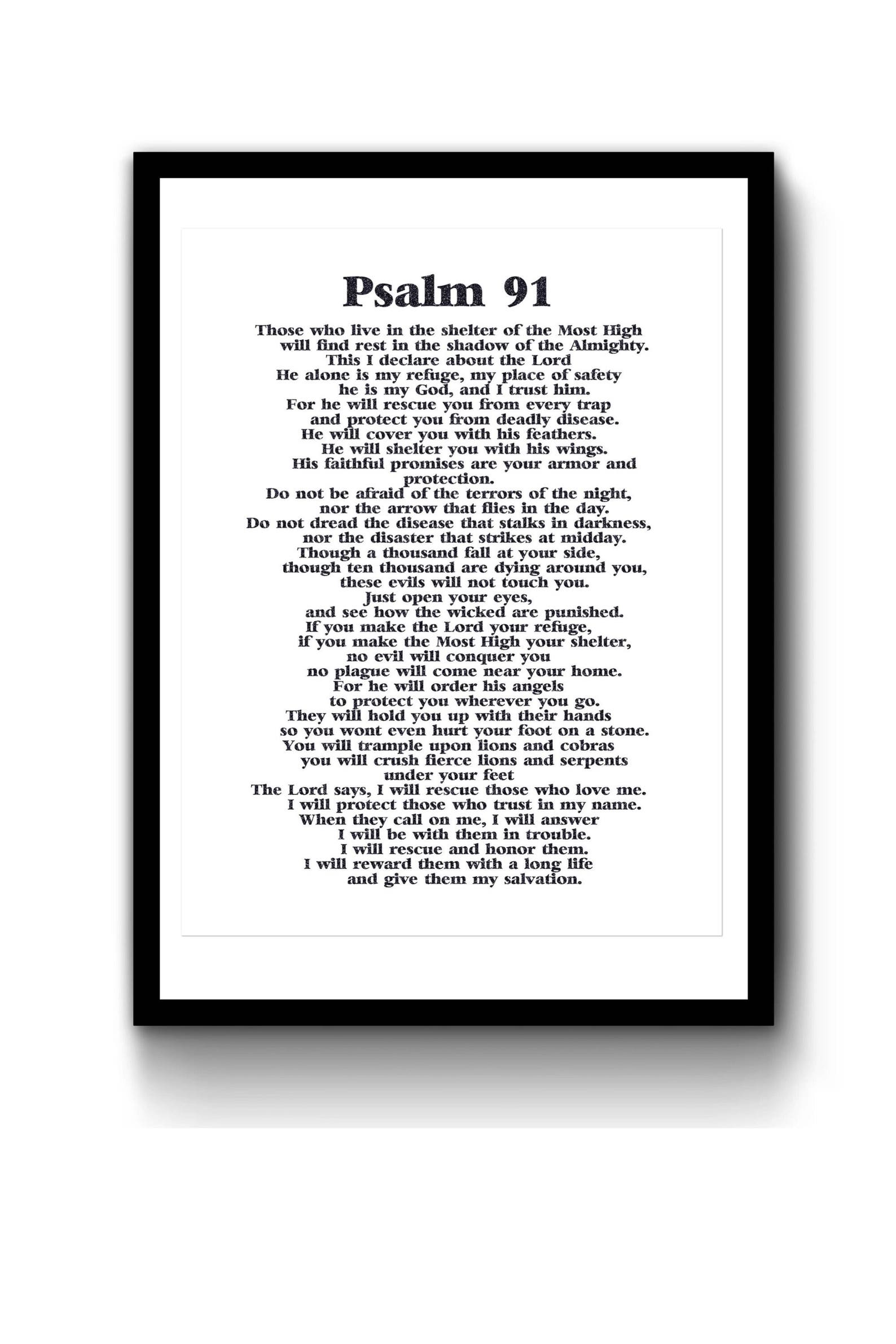 Psalm 91 Prayer Cards. Credit Card Size. Mini Pocket Prayer-cards, 100 ...