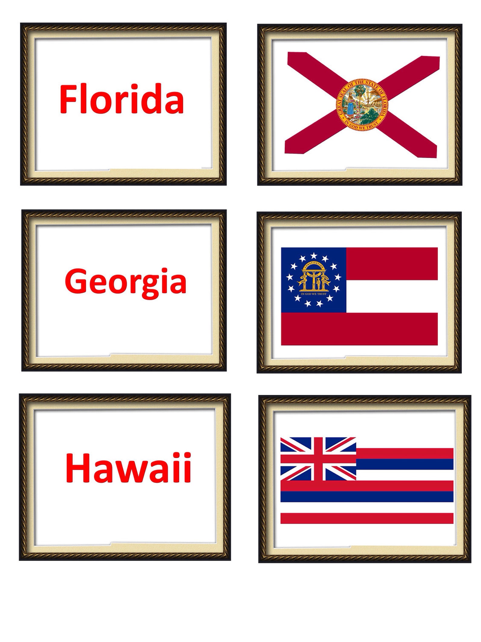 A4 Flash Cards. Printable Flags of the World. United States Flags Flash ...