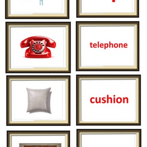 A4 PDF Flash Cards: Things at Home Flashcards. Household Items Flash ...