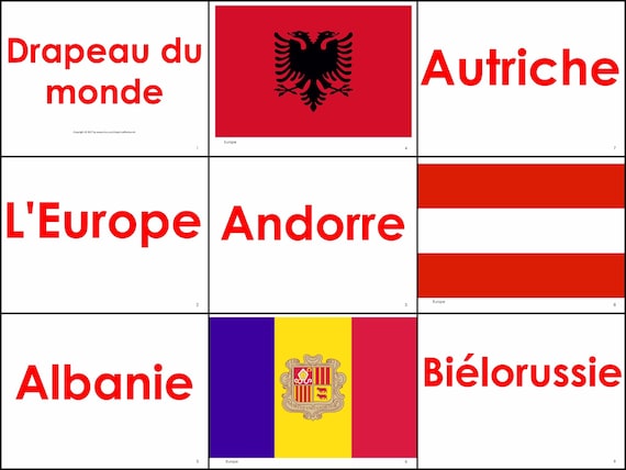 World Flags in French. DIGITAL DOWNLOAD. Preschools Toddlers. | Etsy