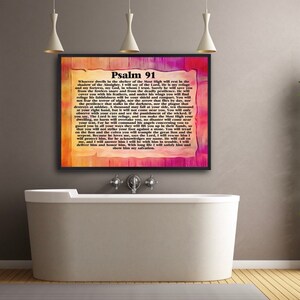 NIV Psalm 91 Poster. Large Psalm 91 Prayer Card. Large 33.1 X 23.4 ...