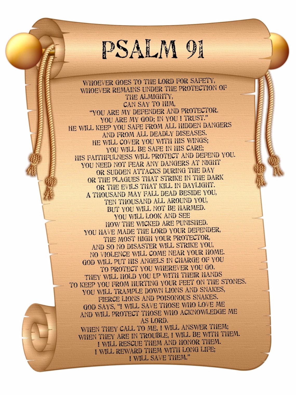 Luxury Bible Gift Prints Tehillim Psalms Giant Psalm 91 | Etsy