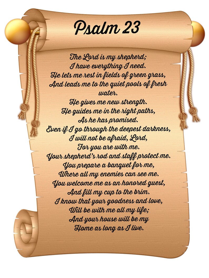 Psalm 23 Poster 23RD PSALM The LORD Is My Etsy Psalm 23 Poster 23RD PSALM The LORD Is My Etsy