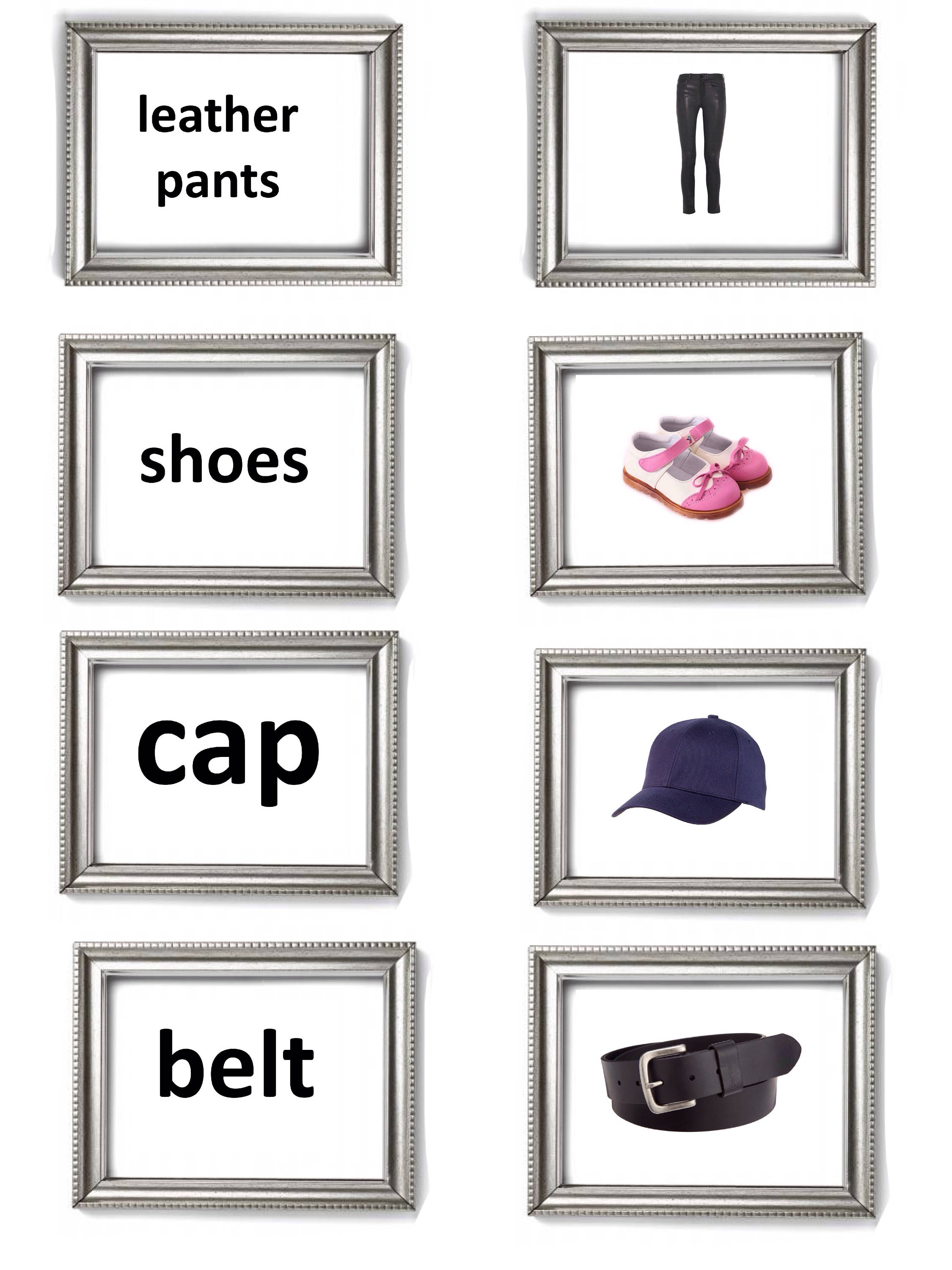 A4 PDF Flash Cards: Things at Home Flashcards. Clothes Flash Cards Set ...