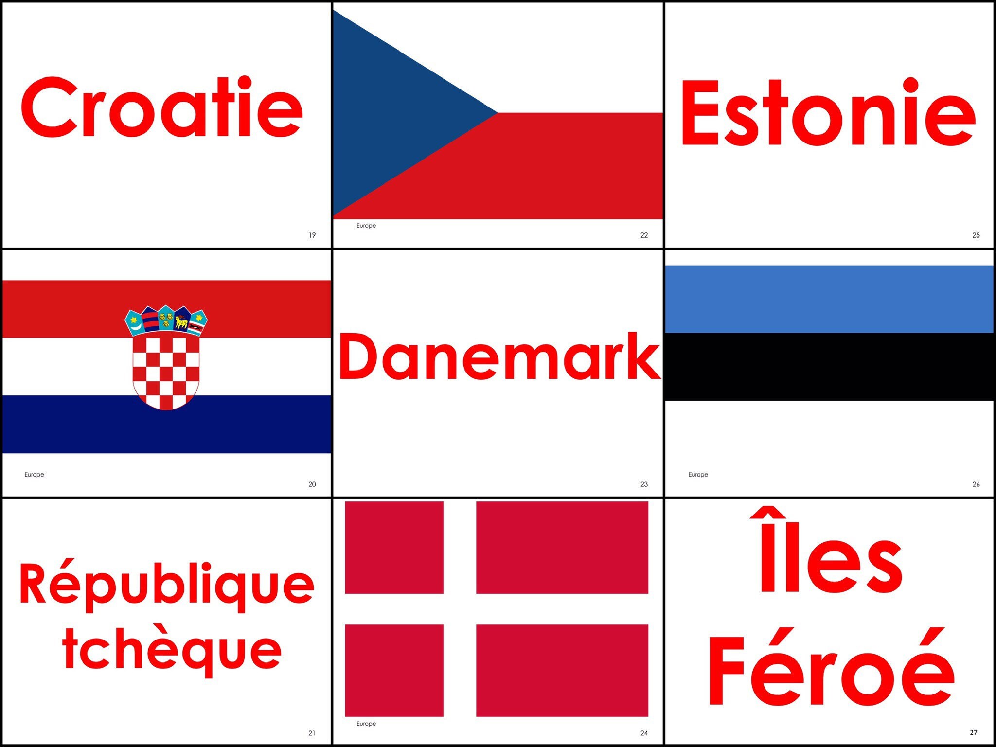 World Flags in French. DIGITAL DOWNLOAD. Preschools, Toddlers. A4 Flash ...