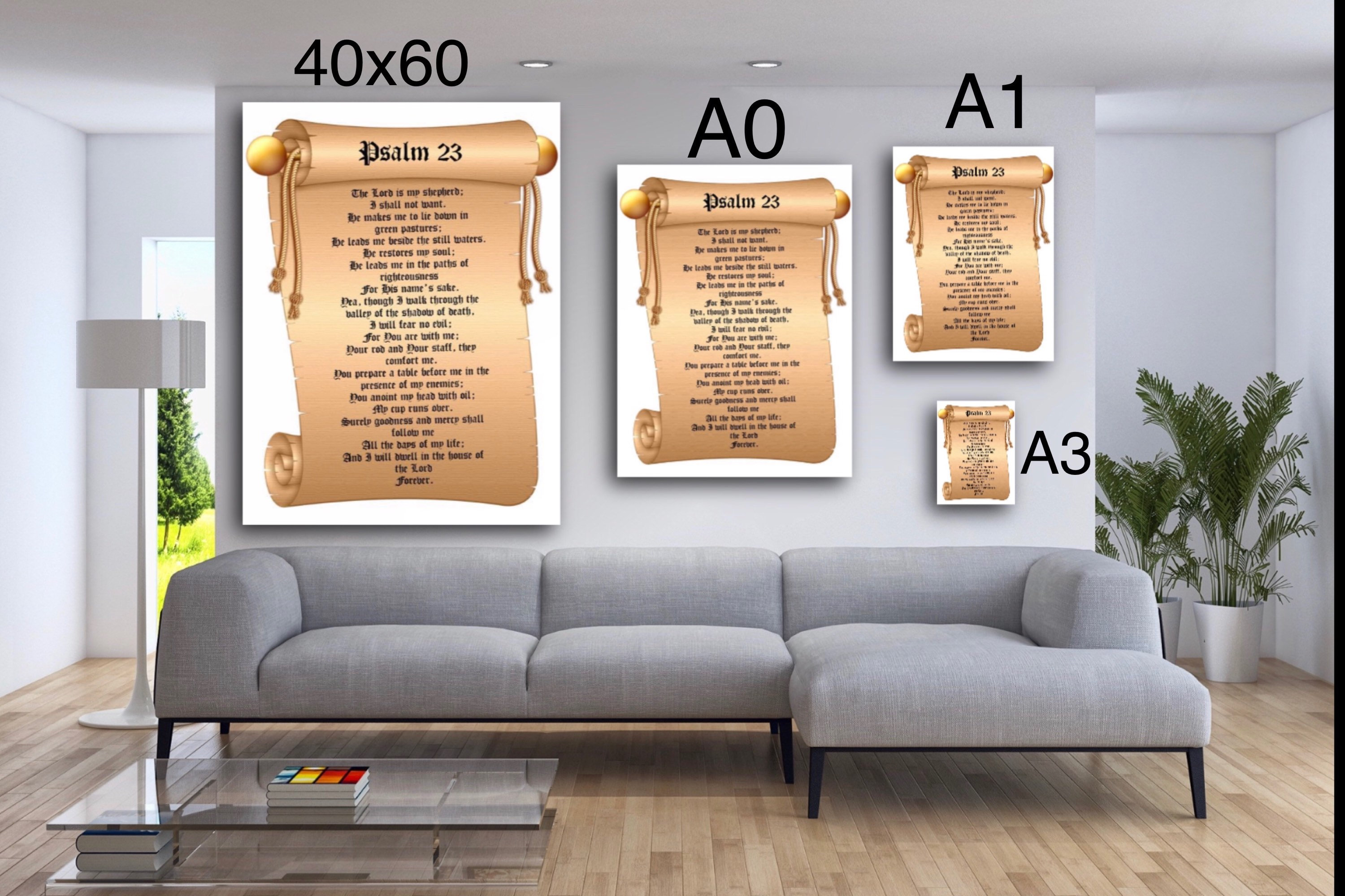 Psalms 23 Prayer Poster. "23rd Psalm" the LORD is My Shepherd. Bible ...