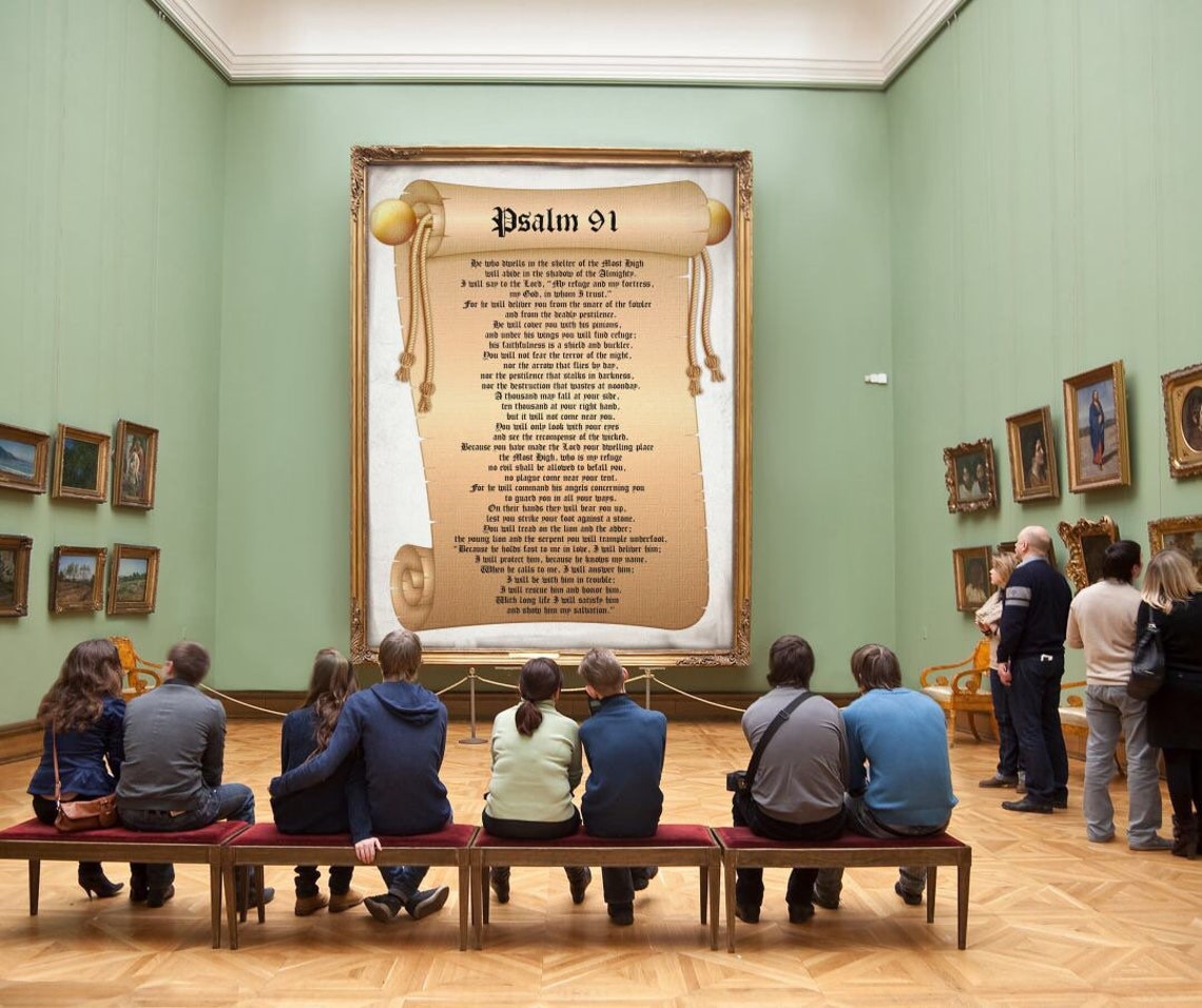 Psalm 91 Print Psalm 40 X 60 Inch Poster Psalm Wall Art Christian Gift ...