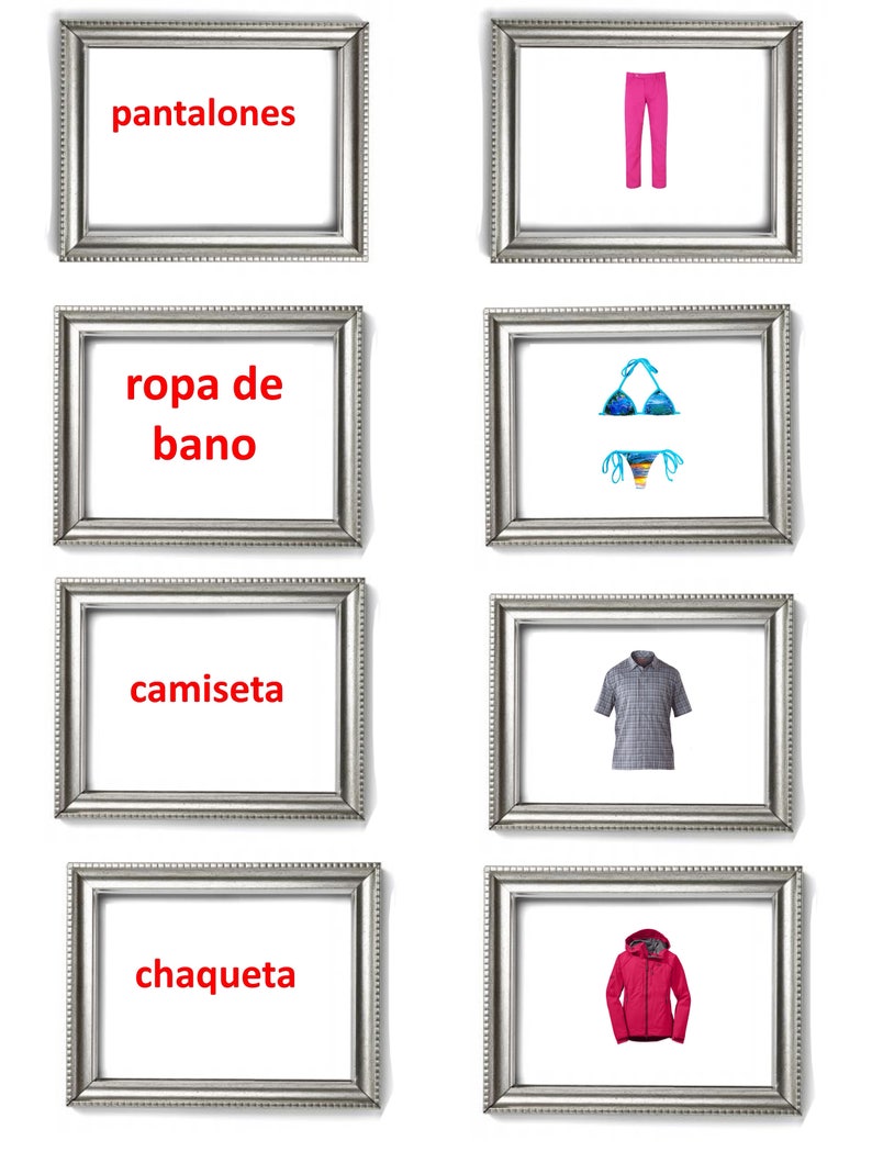 Tarjetas de vocabulario en español A4 PDF. Las tarjetas de la | Etsy España