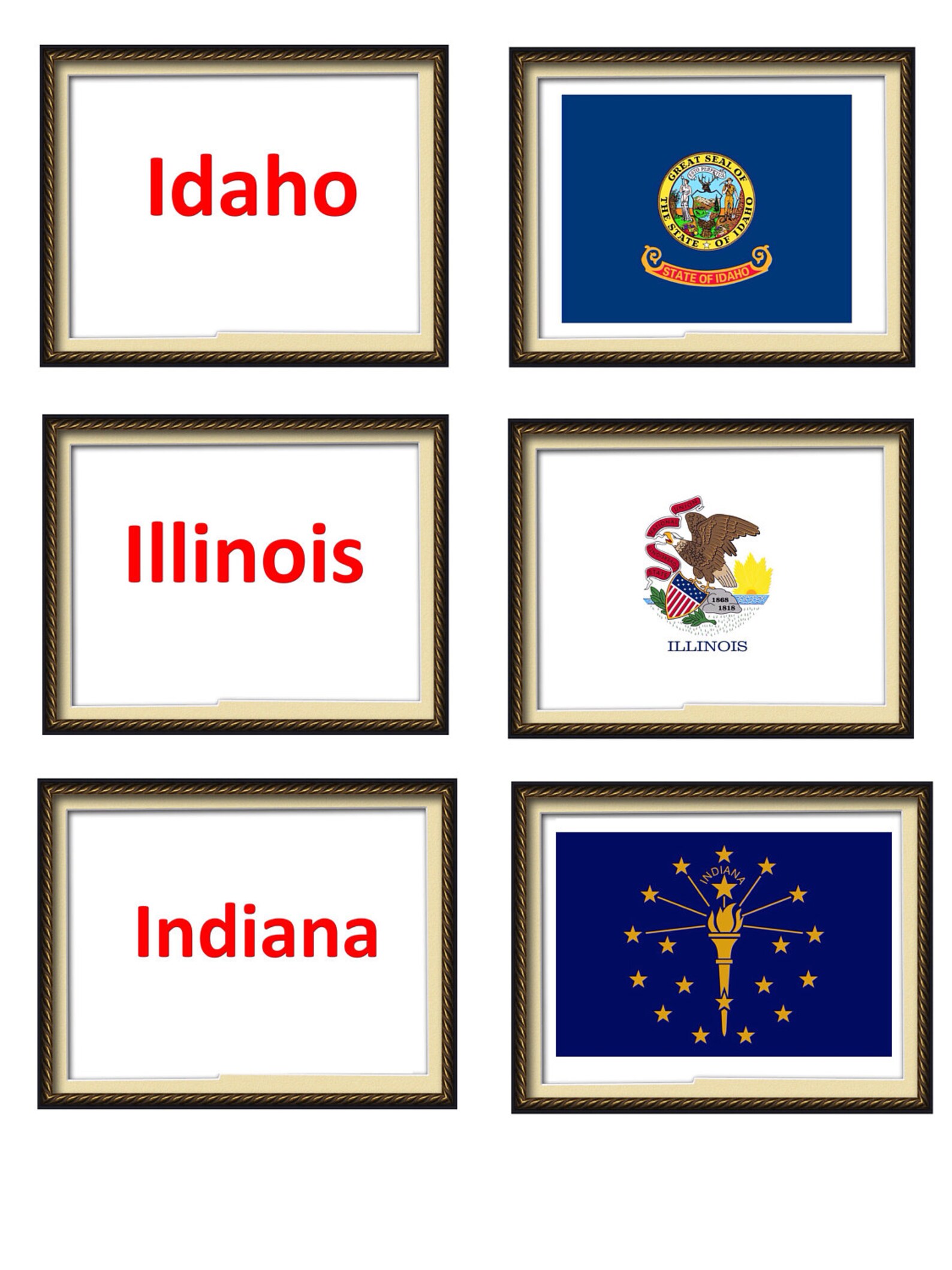 A4 Flash Cards. Printable Flags of the World. United States Flags Flash ...